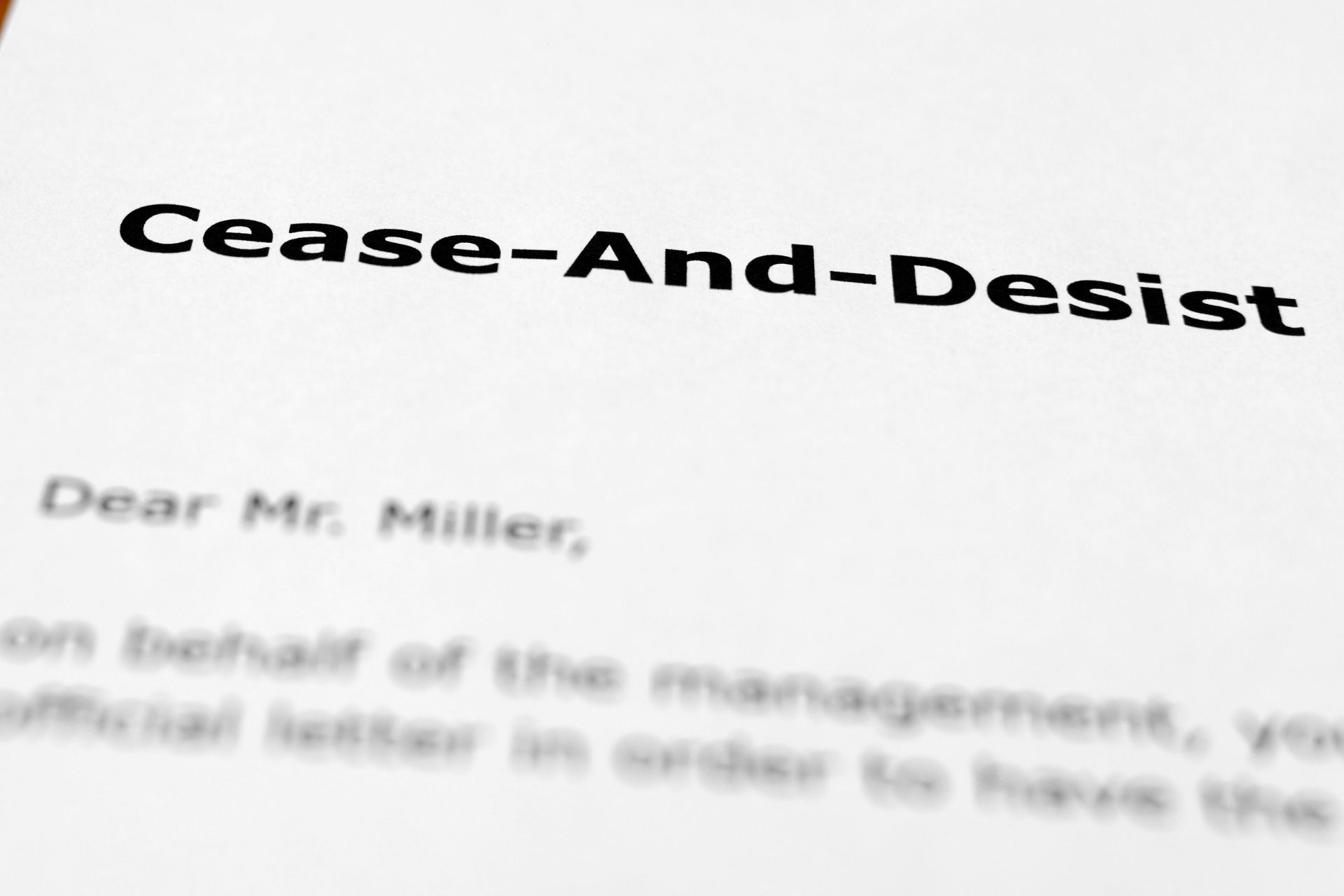 What Is a Cease and Desist Letter?